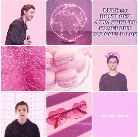 Tom Holland Aesthetic Tom Holland Pink Background Aesthetic Backgrounds