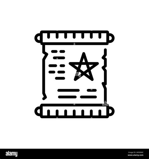 Ancient Writing Color Line Icon Isolated Vector Element Outline Pictogram For Web Page Mobile