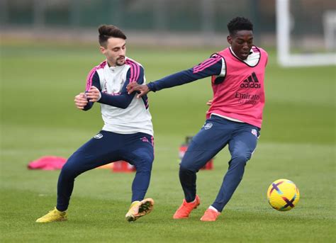 Amario Cozier Duberry Seen In Arsenal Training Ahead Of Bournemouth Tie