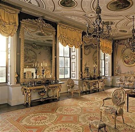 English Salon Drawing Room Historical Interior Neoclassical Interior