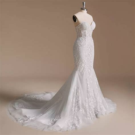 Mermaid Wedding Dress Sleeveless Beach Wedding Dress Sweetheart Boho