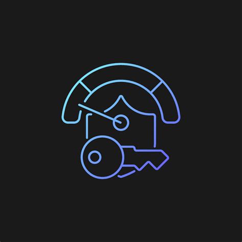 Weak Password Gradient Vector Icon For Dark Theme Poor Internet Safety