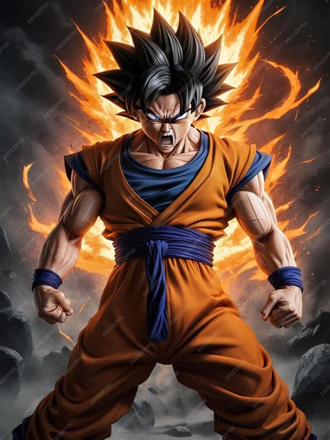 Premium Ai Image Cartoon Artistic Image Of Ultra Instinct Goku Fused