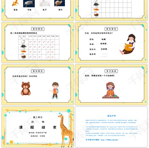 教科版一年级科学下册第二单元《动物 我们知道的动物》ppt课件ppt模板免费下载 Ppt模板 千库网
