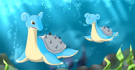 Pokémon Lapras Sea 子ラプラス水中遊泳訓練中 Pixiv