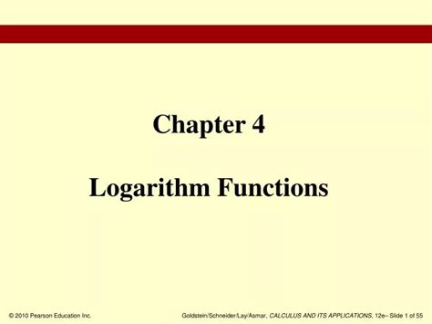 Ppt Chapter 4 Logarithm Functions Powerpoint Presentation Free Download Id 4195136