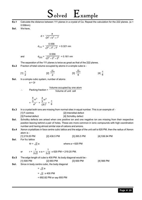 Class 12 Chemistry Chapter 1 Notes Solid State