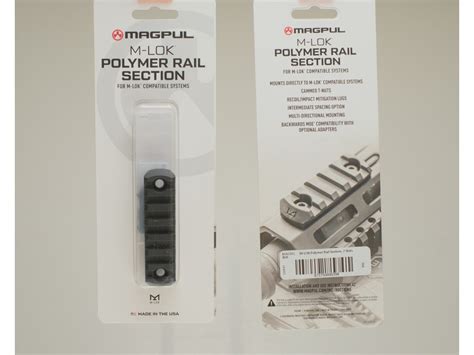 Magpul 7 Slot M Lok Polymer Rail Section Black