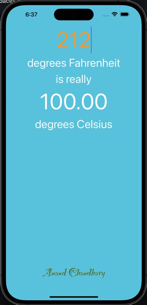 Ios Temperature Converter App Build On Swift