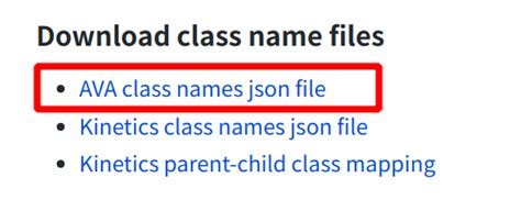 Please Update Ava Class Names Json File Link · Issue 322 · Facebookresearch Slowfast · Github