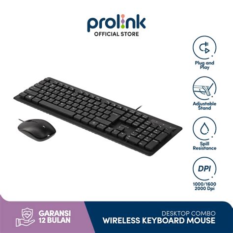 Jual Prolink Multimedia Desktop Combo Keyboard And Mouse Shopee Indonesia