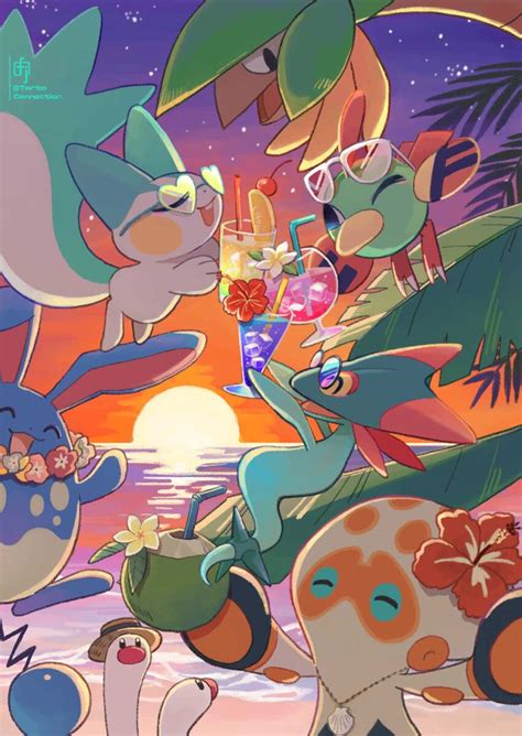 Chikafuji Azumarill Clobbopus Dreepy Natu Pachirisu Tropius Wiglett Nintendo Pokemon