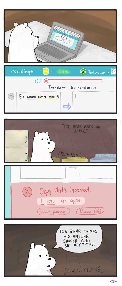 Wbb Ice Bear And Language Learning By Pacificgreen On Deviantart