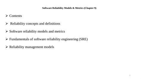 Pdf Contents Reliability Concepts And Definitions Software Dokumen Tips