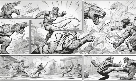 A 7 Panel Action Comic Book Page With Various Char By Hamstarx09 On