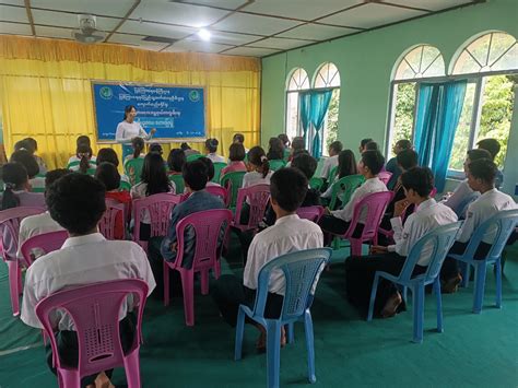 ကျောက်ဆည်ခရိုင် လူထုအခြေပြုဗဟိုဌာနတွင် သဘာဝဘေးအန္တရာယ်ကာကွယ်ရေး အသိပညာပေး ဟောပြောပွဲနှင့် လက်ကမ