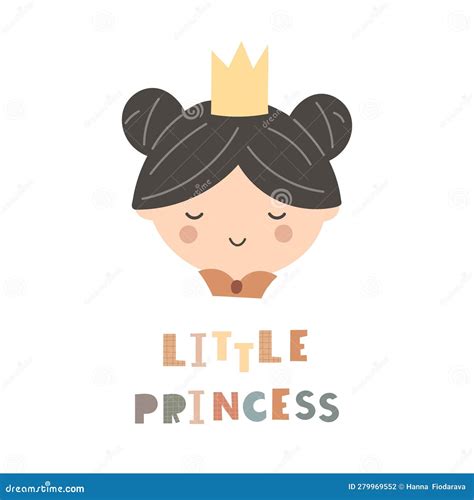 Little Princess Cartoon Princess Hand Drawing Lettering Decor