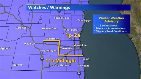 Winter Weather Advisory Issued For Se Wisconsin Tuesday Fox6 Milwaukee