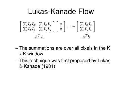 Ppt Csce Computer Vision Lucas Kanade Registration Powerpoint