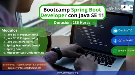 certificatic bootcamp spring boot developer con java se 11