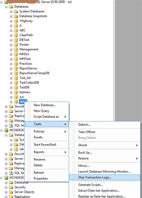 Sql Server Log Shipping