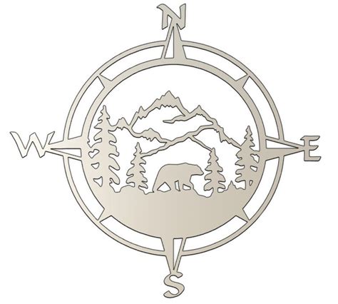 Bear Compass Dxf File Only Compass Etsy