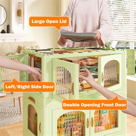 Enhomee Storage Bins With Lids 3 Packs 324 Gal Storage Boxes For