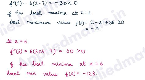 Class Cbse Applied Maths Application Of Derivatives Exercise