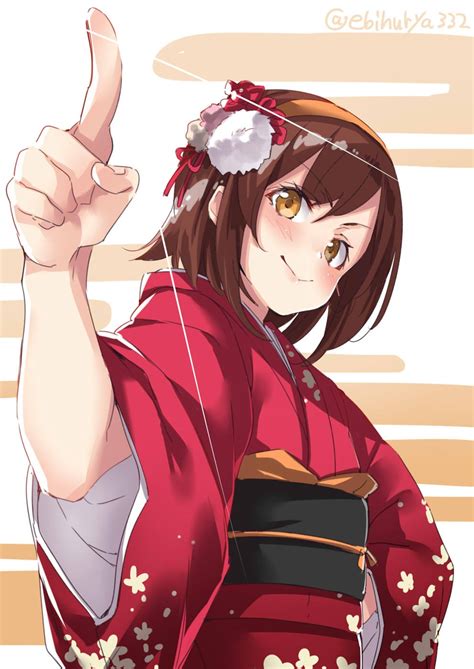 Safebooru 1girl Alternate Costume Blush Brown Eyes Brown Hair Closed