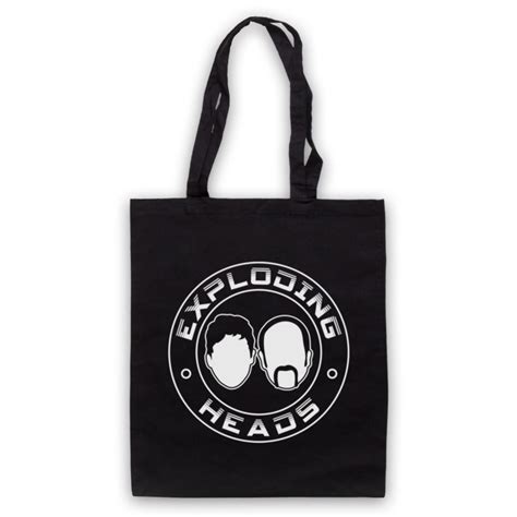 Exploding Heads Football Badge Logo Tote Bag Podcast Merch