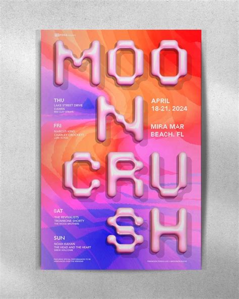Lyndee Johnson On Linkedin A Typographic Poster Redesign Concept For Moon Crush Pink Music