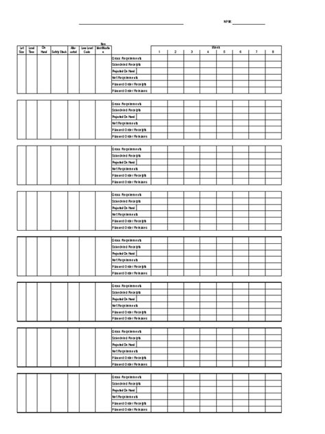 Topic 5 Tabel Mrp 8 Dan 12 Period Pdf