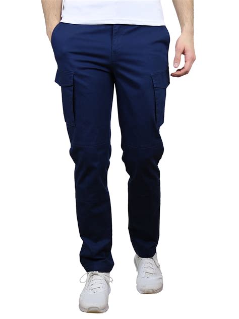 Gbh Mens Slim Fit Cotton Stretch Cargo Chino Pants 30 40