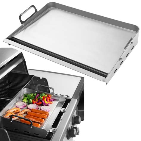 Flat Top Grill Griddle For Gas Grill With Removable Grease Tray 24 X