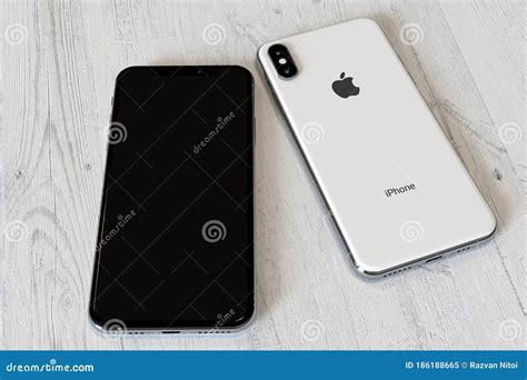 Apple IPhone XS Max Silver Front And Back Sides Editorial Image Image Of Colors Gadget