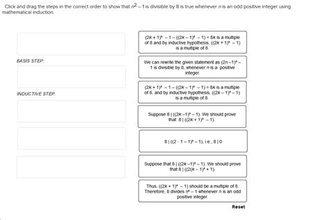 solved click and drag the steps in the correct order to show