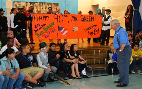 Tyee Park Elementary Recognizes Pearl Harbor Survivors 90th Birthday