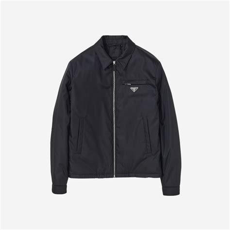 프라다 리나일론 패딩 셔츠 자켓 블랙 Prada Kream