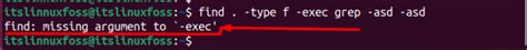 How To Fix Find Missing Argument To Exec Error Its Linux Foss