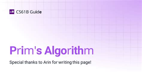 Prim S Algorithm CS61B Guide