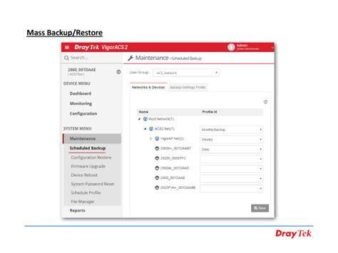 DrayTek VigorACS 2 Centralised Management System Comms InfoZone