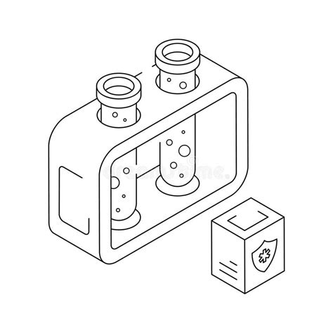 Test Tubes And Laboratory Setup For Medical Analysis Stock Vector