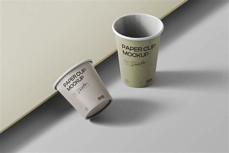 Scene With Paper Cup Mockup Isometric Mockup Store Creatoom