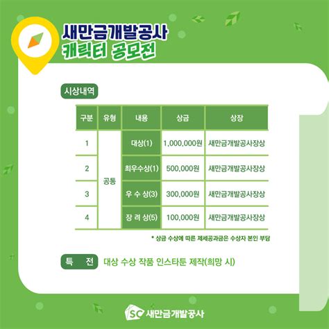 올콘 새만금개발공사 새만금 캐릭터 새만금개발공사의 캐릭터를 공모중입니다 차별화된