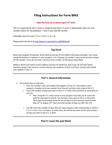 16 Form 8843 Sample Free To Edit Download And Print Cocodoc