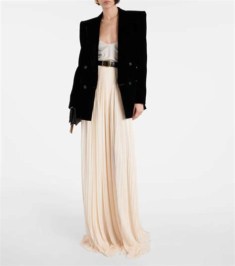Saint Laurent Pleated Maxi Skirt Saint Laurent