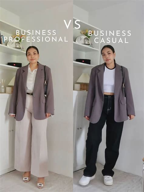 🧺business Professional Vs Business Casual Look วิดีโอที่เผยแพร่โดย T E W Lemon8