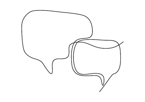 Bulle De Parole Dans Le Dessin Dune Ligne Dialogue Nuage De Chat Dans