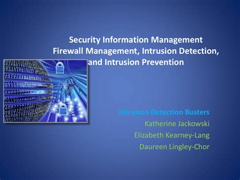 Firewall Management Intrusion Detection Intrusion