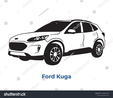 Vector Silhouettes Icons Ford Brand Cars Stock Vector Royalty Free